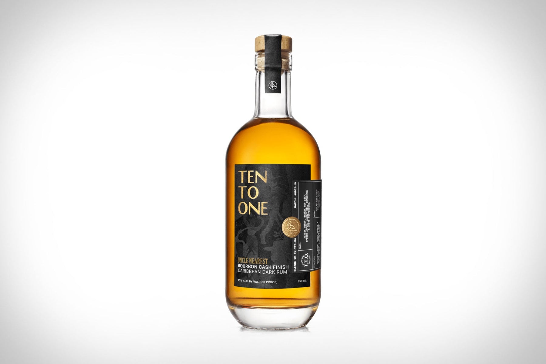 Ten to One Uncle Nearest Bourbon Cask Finish Caribbean Dark Rum – Whisk ...